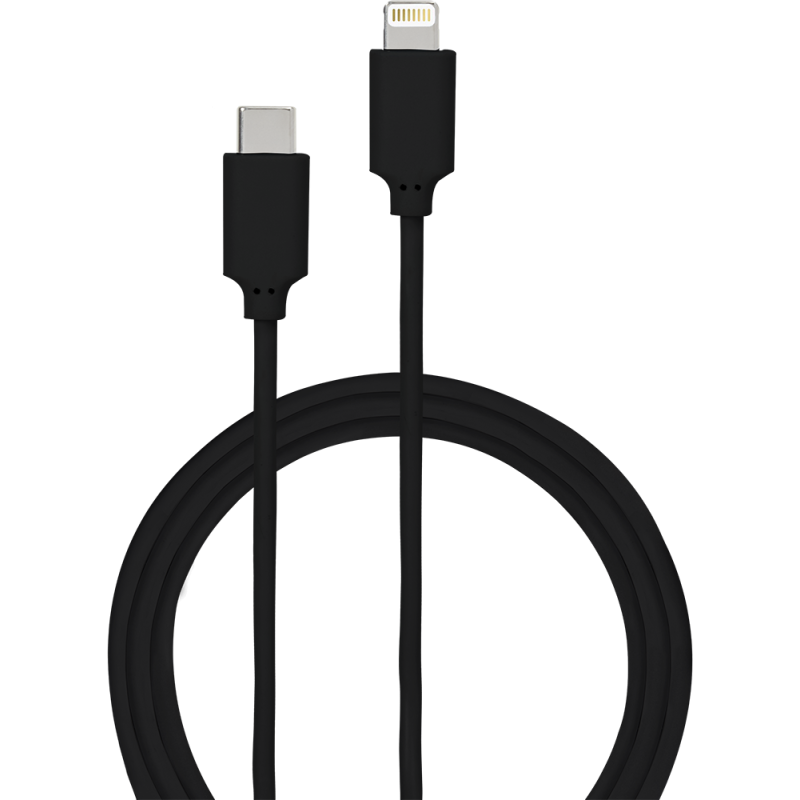 Câble USB C/Lightning 2m Noir Bigben