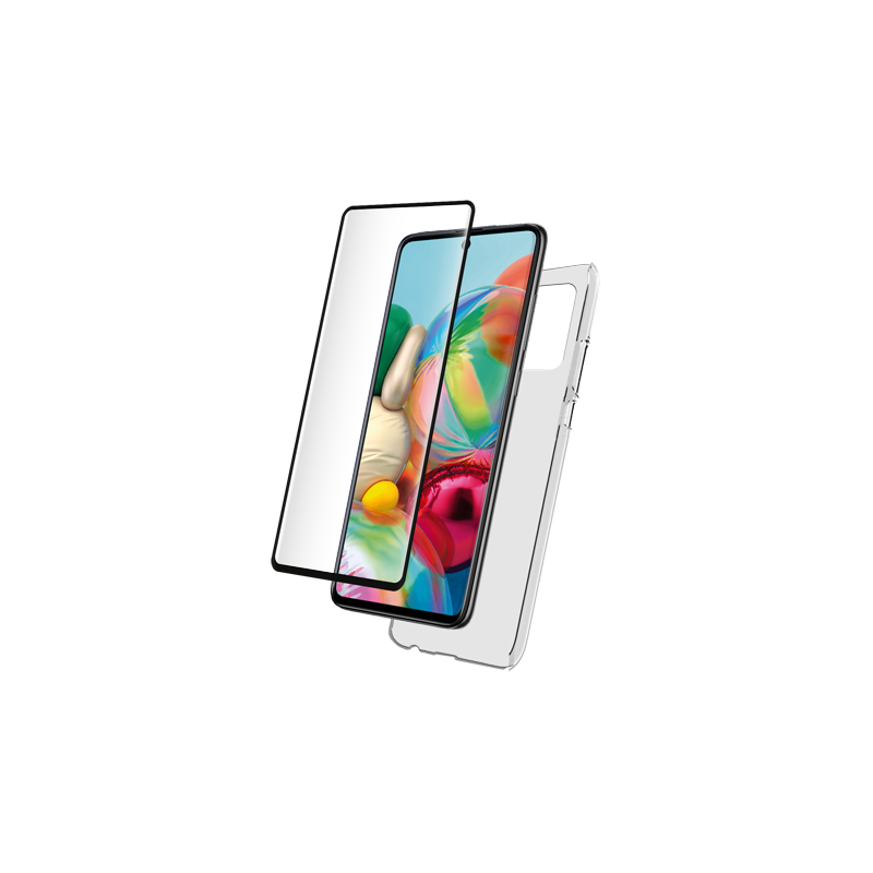 Pack Samsung Galaxy A72 4G Coque Transparente + Verre trempé Bigben
