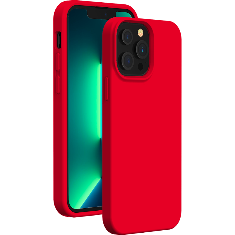 Coque Apple iPhone 13 Pro Silicone SoftTouch Rouge Bigben
