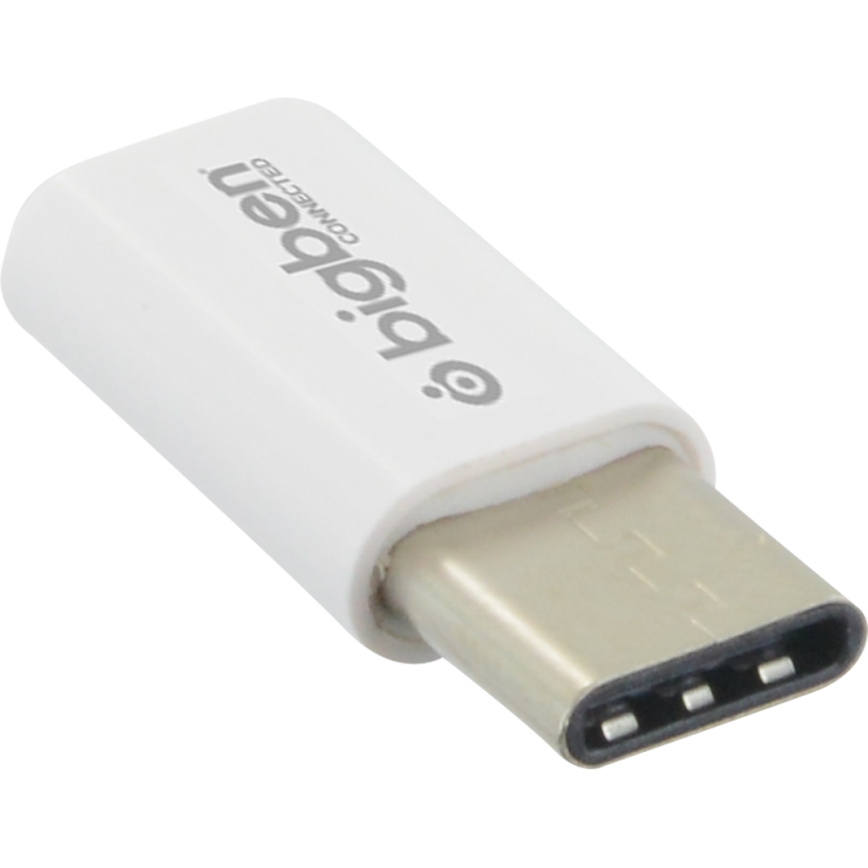 Adaptateur Micro USB vers USB C Blanc Bigben