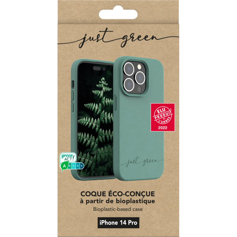 Coque iPhone 14 Pro Natura Night Green - Eco-conçue Just Green