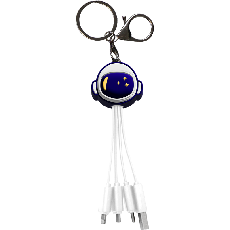 Câble 3 en 1 Andy USB A/micro USB & USB C & Lightning 0,15m Astro Yello ...